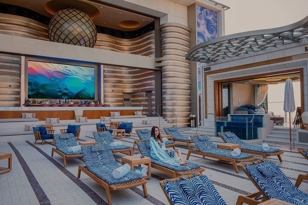 In 2023 Samsung wowed new wall LED screen guests at a luxurious hotel ...